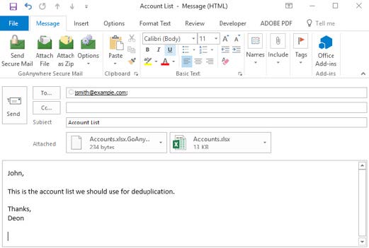 Secure Mail GoAnywhere MFT